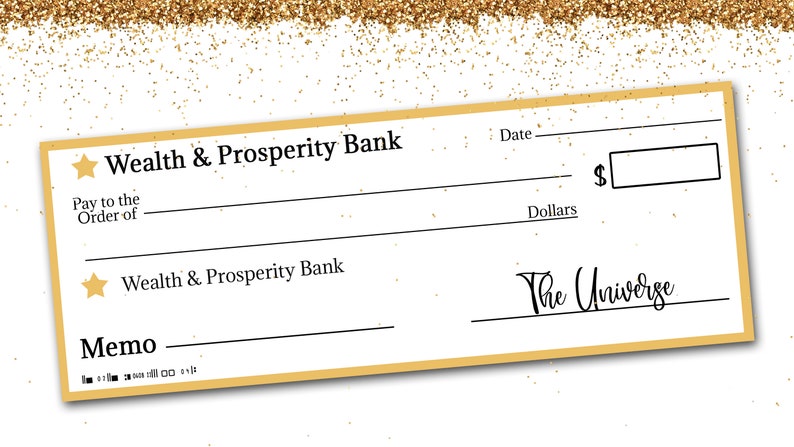 Printable Blank Dream Cheque Vision Board Printable - Etsy UK