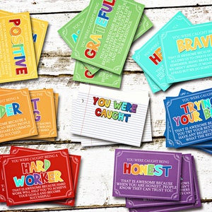 You Were Caught Cards, Student Kindness Cards From Teachers, Printable ...