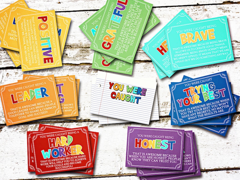 You were Caught Cards Student Kindness Cards from Teachers | Etsy