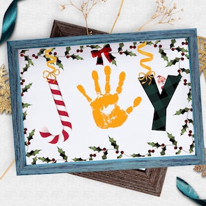Christmas Handprint Printable, Kids Xmas Craft, DIY Card Making Kit ...