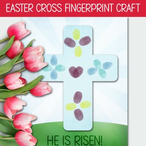Easter Cross Craft, DIY Handprint Art, Homeschool Resource, April ...