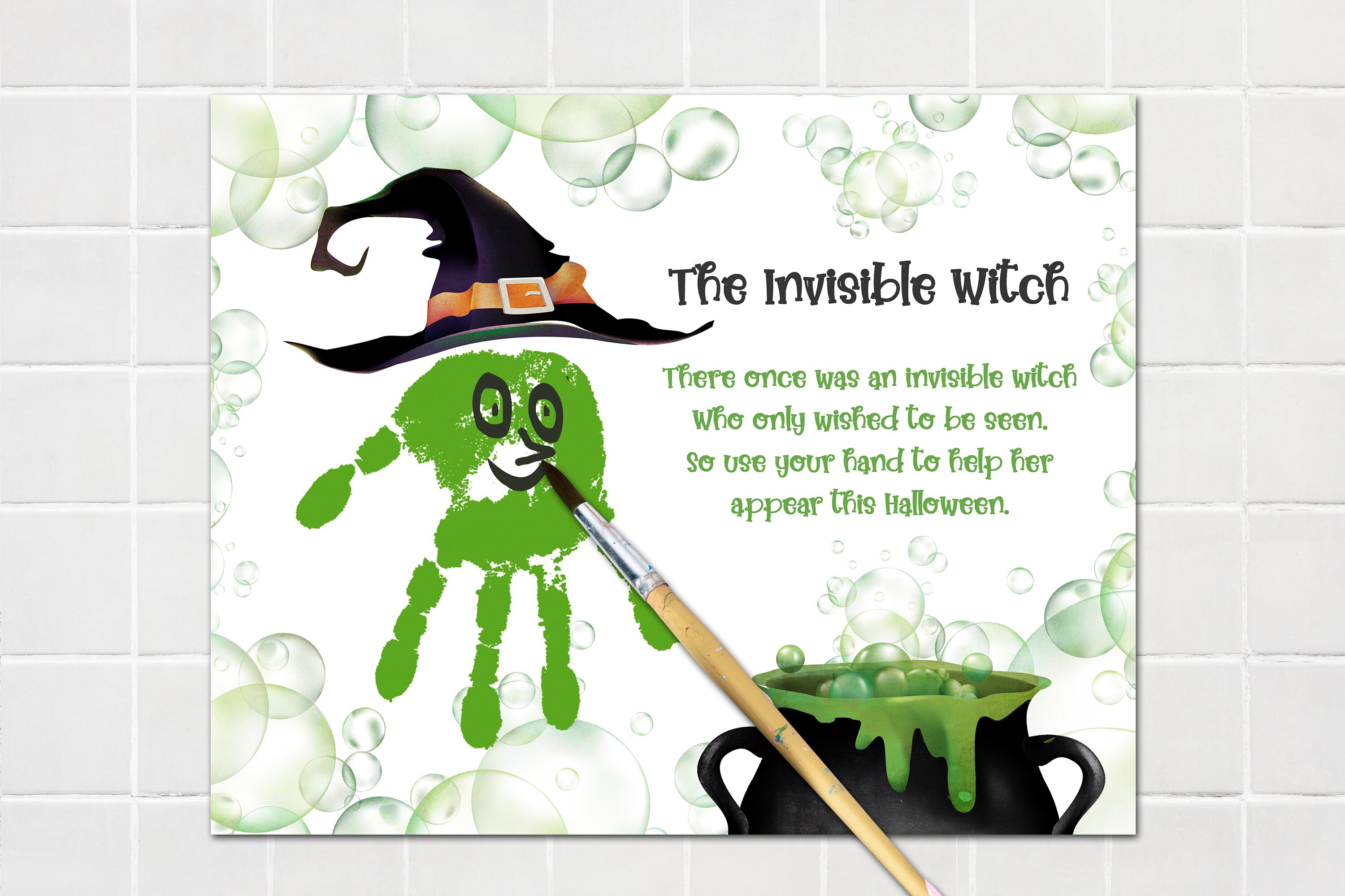 Kids Halloween Crafts, DIY Handprint Art, Preschool Printables, Spooky ...