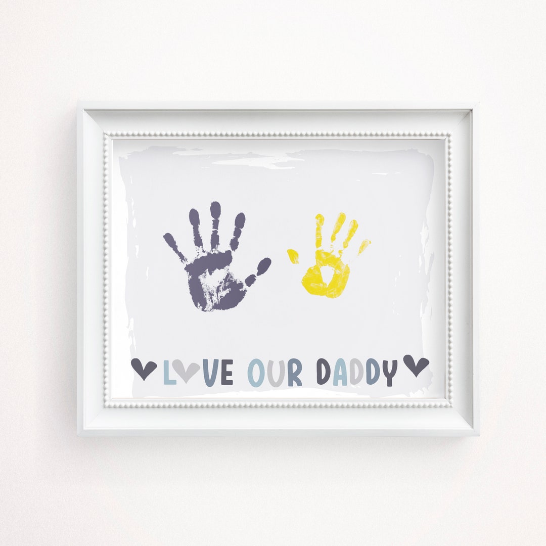 Printable Handprint Crafts for Kids, Daddy Fathers Day Gift From ...