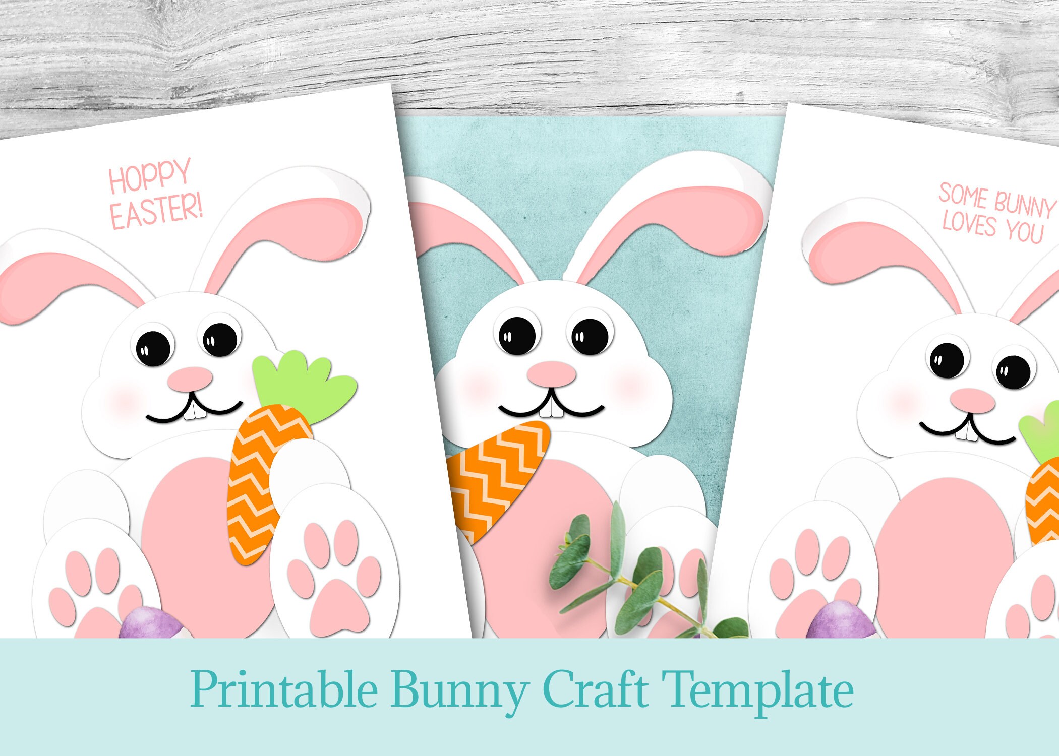 Easter Bunny Craft Template for Kids DIY Spring Art Activity - Etsy Canada