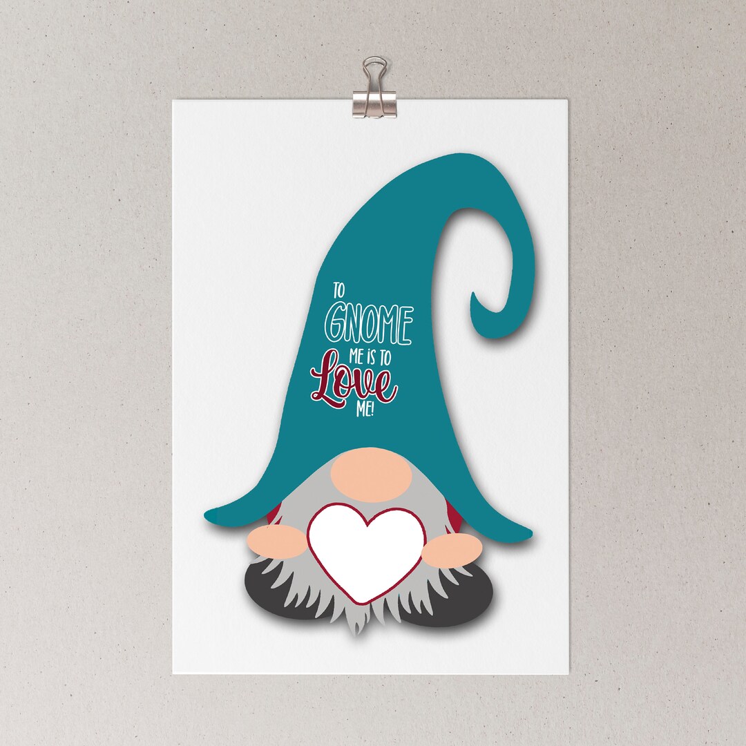 Valentine Gnome Craft Template, Simple Valentine's Day Crafts for Kids ...