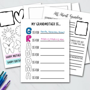 DIY Craft Kit for Kids, Unique Birthday Gift for Grandmother, Instant ...