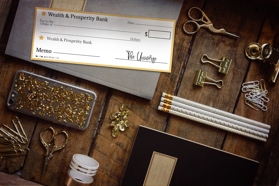 Printable Blank Dream Cheque, Vision Board Printable, Manifest ...