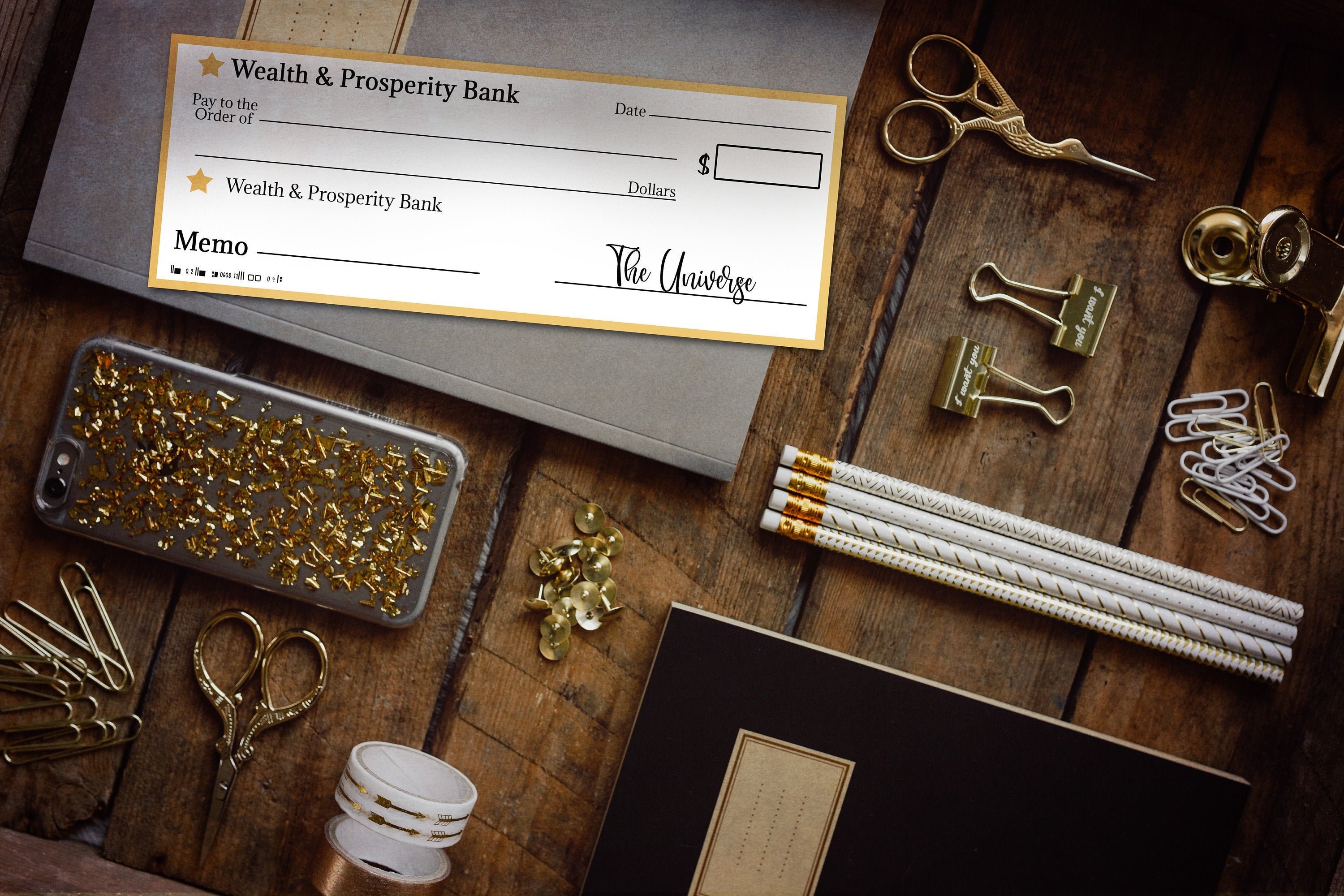 Printable Blank Dream Cheque, Vision Board Printable, Manifest ...