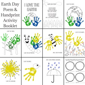 Earth Day Booklet DIY Handprint Crafts & Poem, Homeschool Classroom ...