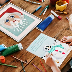 Christmas Thumbprint Art With Poem, Printable Snowman Craft for Kids ...