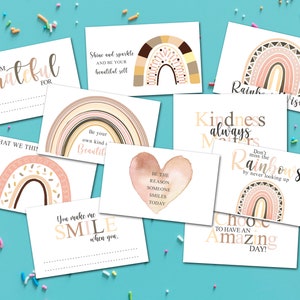 Printable Lunchbox Notes. Kids Kindness Cards, Back to School Notes ...