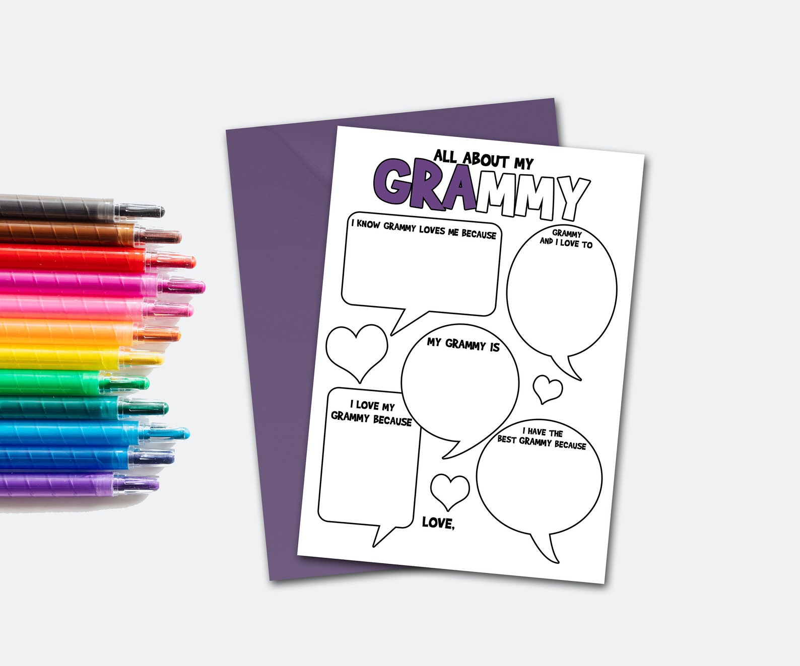 Grammy Gifts Personalized Birthday Card for Grammy Printable - Etsy Canada