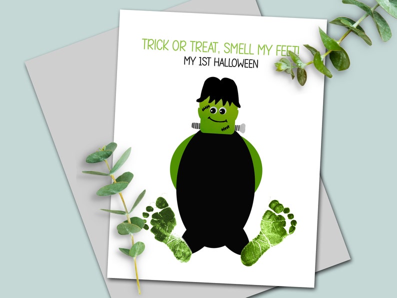 Frankenstein Footprint Art: DIY Kids Trick or Treat Smell My Feet ...