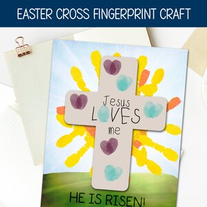 Easter Cross Craft, DIY Handprint Art, Homeschool Resource, April ...