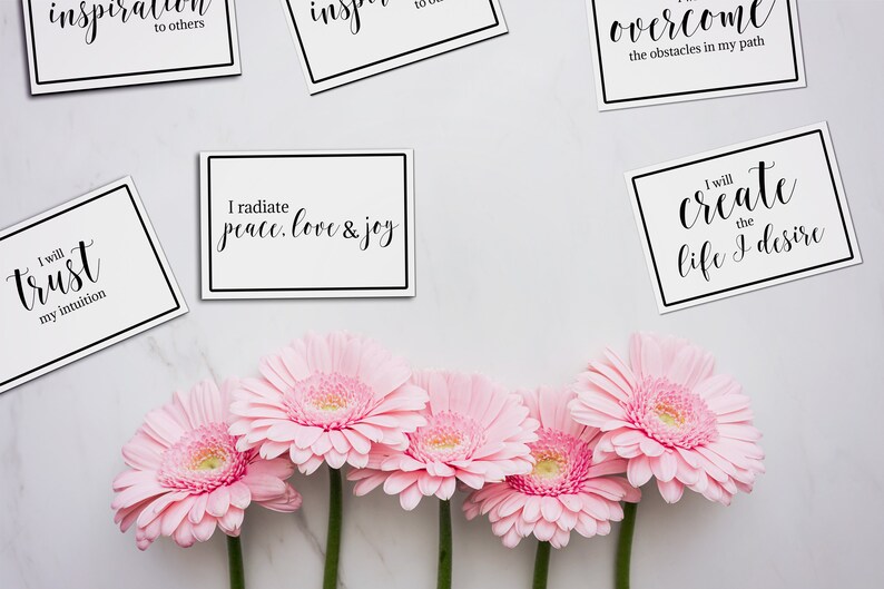 Printable Vision Board Cards Growth Mindset Meditation - Etsy
