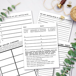 Printable Spelling Worksheets, Spelling Practice Kit, Homeschool ...