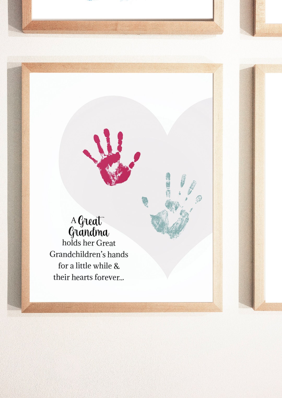 Great Grandma Gifts, Handprint Gift, Personalized Birthday Cards ...