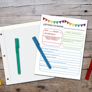 Meet the Student Survey, Back to School Classroom Forms, Teacher ...