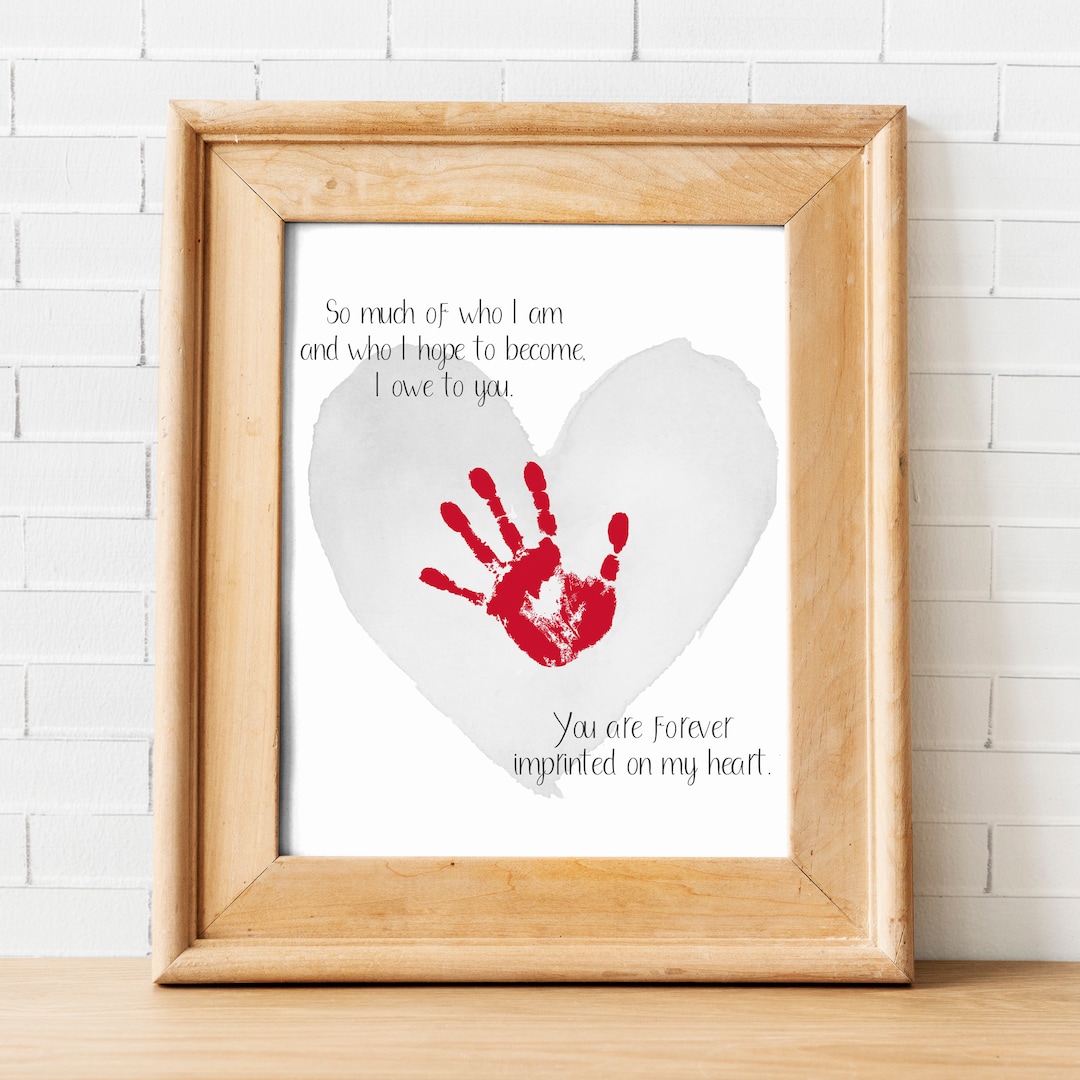 Handprint Father's Day Card: DIY Kid's Gift (digital Download), Child ...