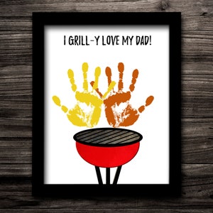 Dad Handprint Art, Printable Father's Day Card for Dad From Son ...