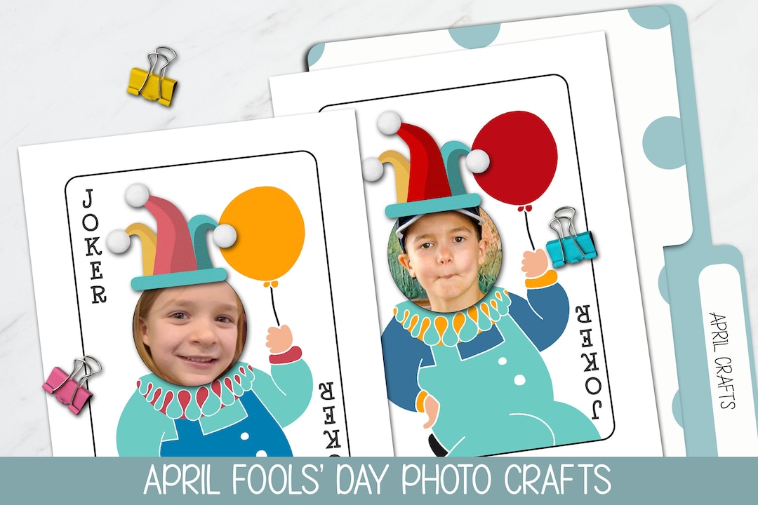 April Fools Day Prank, DIY Kids Photo Craft Kit, Instant Download ...