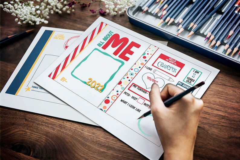 Printable All About Me Book Instant Download DIY Craft Kit - Etsy