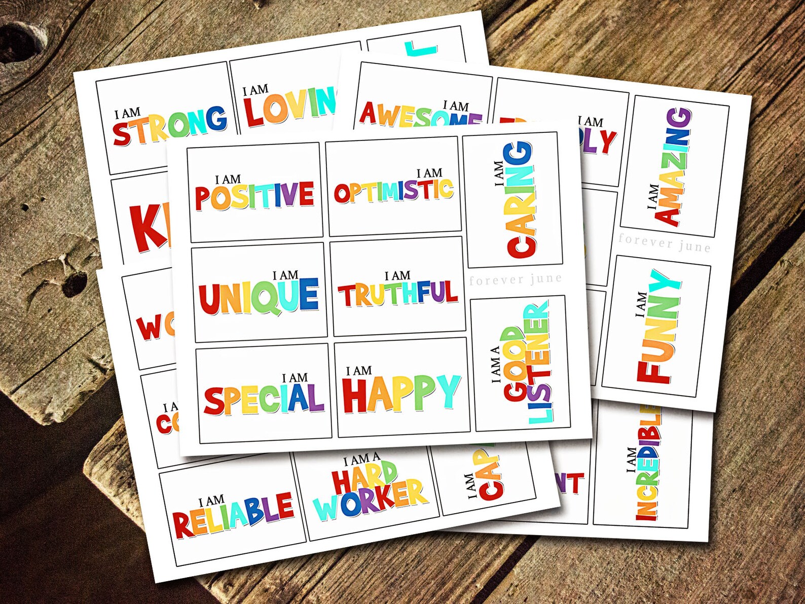 Kids Positive Affirmation Cards, Downloadable Kindness Cards, Printable ...