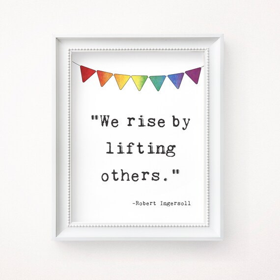 We Rise by Lifting Others Printable School Sign | Etsy