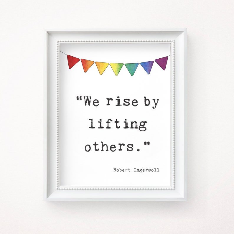 We Rise by Lifting Others Printable School Sign - Etsy