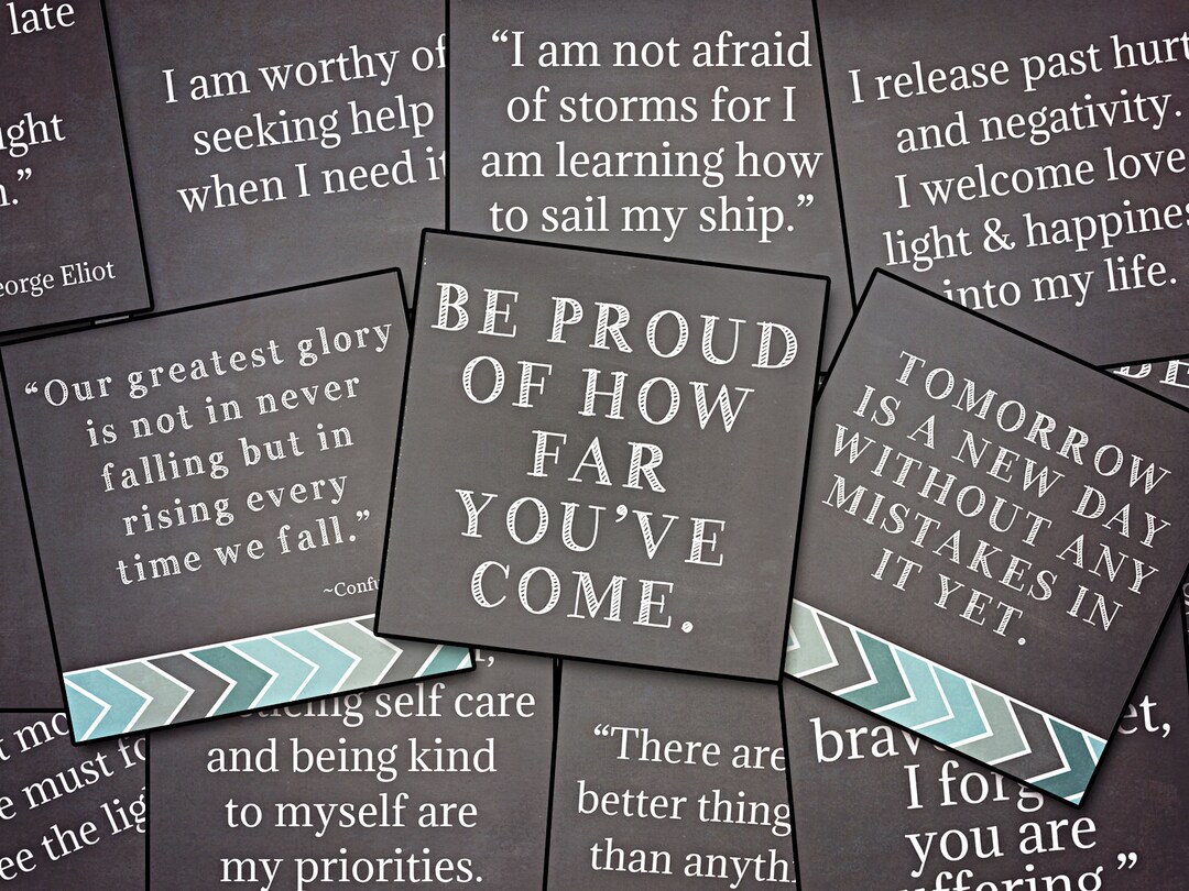 Printable Positive Affirmation Cards, Anxiety Relief Cards, Strength ...