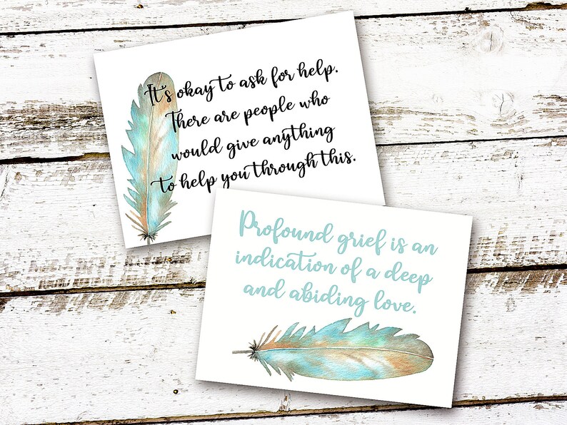 Grief and Loss Affirmation Cards Grief Therapy Cards | Etsy