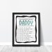 Daddy Top 10 List Ten Reasons I Love You Fathers Day Gift - Etsy