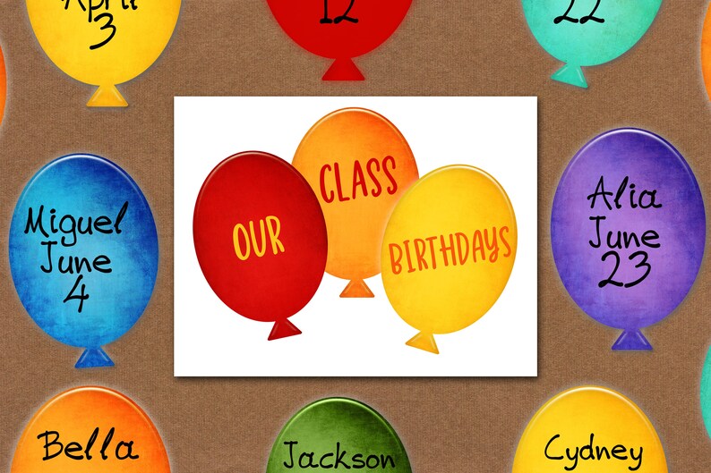 Class Birthday Display Printable Classroom Decor Birthday - Etsy Canada