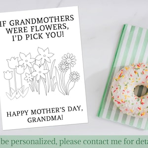 Printable Mothers Day Card for Grandma From Granddaughter, Kids ...