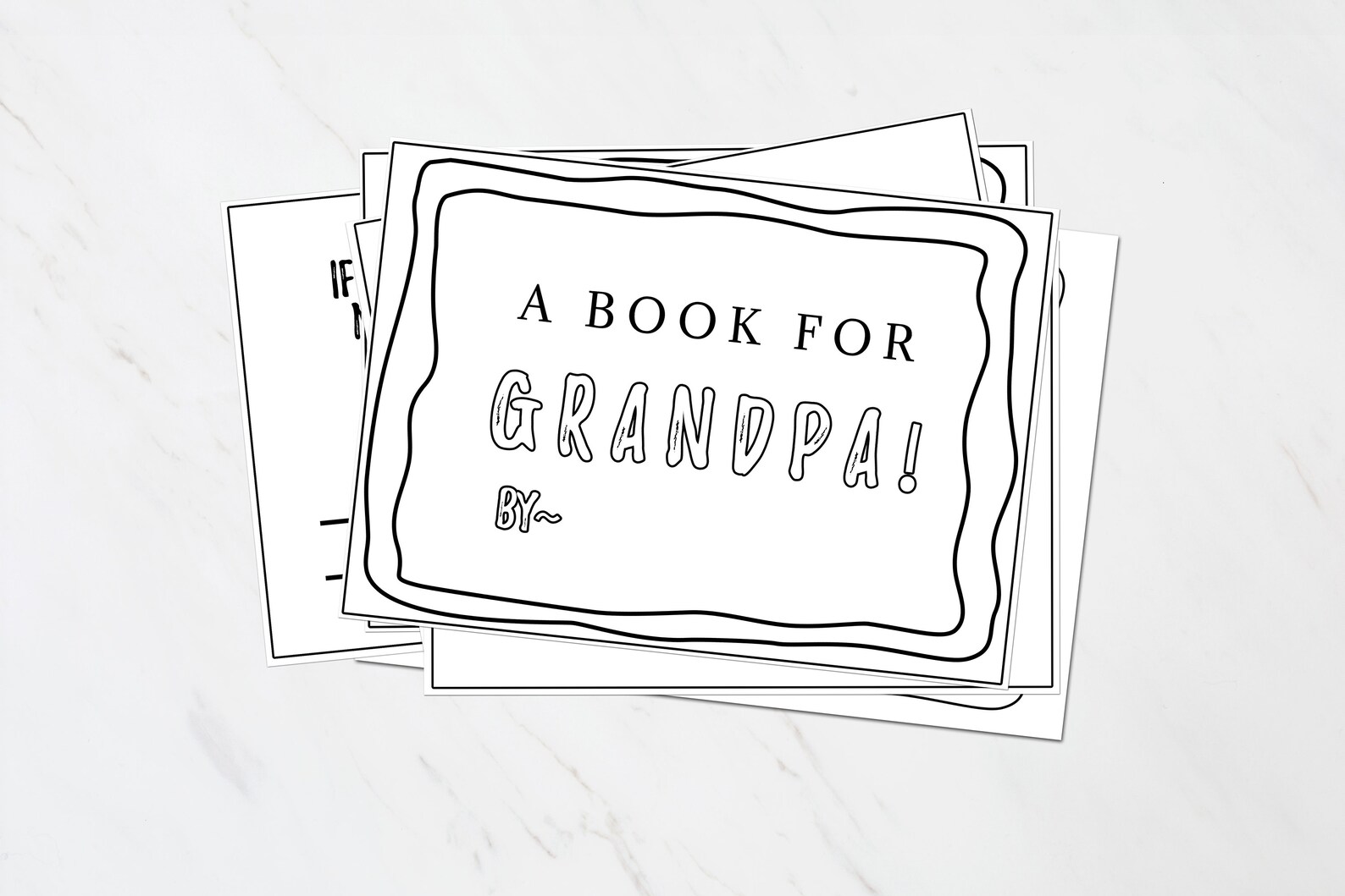 Printable Book Grandpa, Kids Coloring Pages, Personalized Fathers Day ...