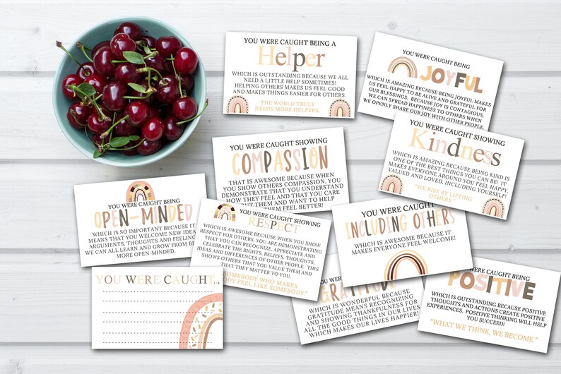 Printable Reward Cards You Were Caught Cards Good Behavior | Etsy Canada