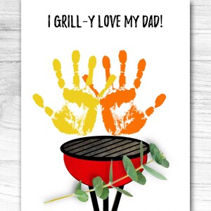 Dad Handprint Art, Printable Father's Day Card for Dad From Son ...