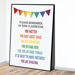 Motivational Classroom Decor, Printable Sign for Teachers, Back to ...