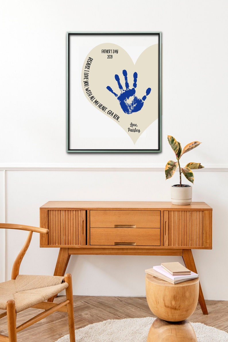 Personalized Handprint Gift Fathers Day Crafts for Grandpa - Etsy