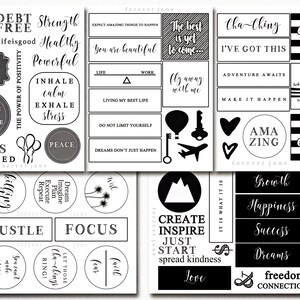 Vision Board Printables, Dream Board Words, Manifesting Planner Cards ...