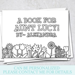 Unique Birthday Gift for Aunt From Niece or Nephew, Kids Coloring Craft ...