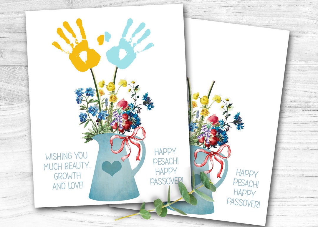 Passover Handprint Craft, Kids DIY Pesach Activity, Printable Passover ...