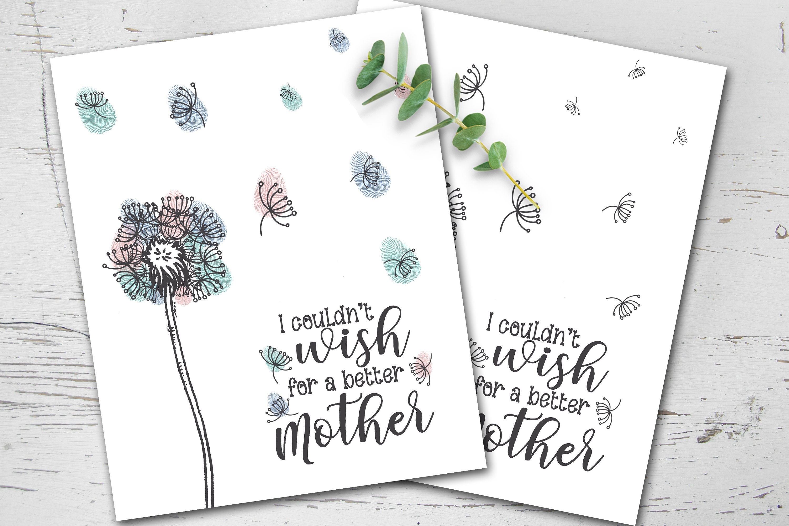 Dandelion Fingerprint Art: DIY Mother's Day/birthday Handprint Card ...