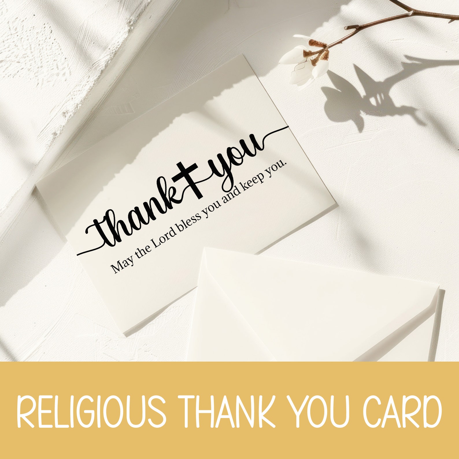 Christian Thank You Cards: Religious Scripture Sympathy Notes (digital ...
