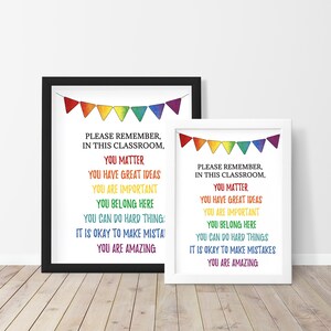 Motivational Classroom Decor, Printable Sign for Teachers, Back to ...
