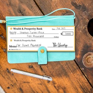 Printable Blank Dream Cheque, Vision Board Printable, Manifest ...