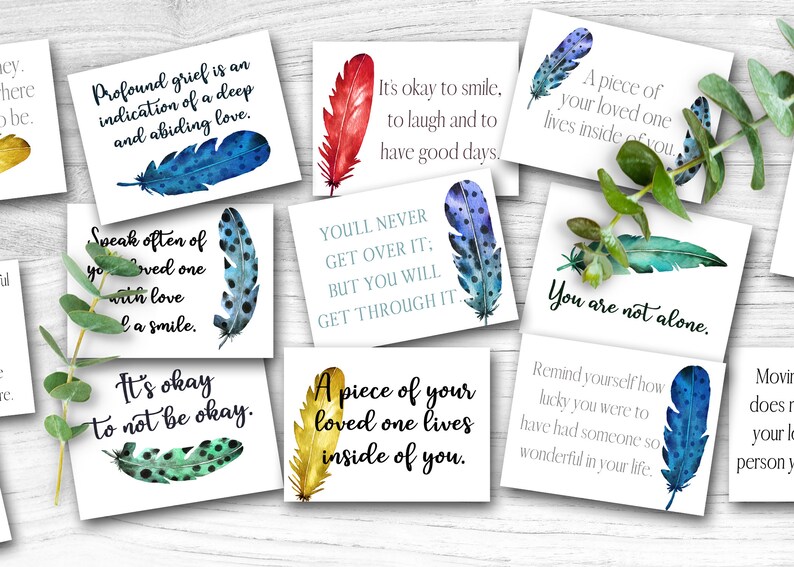 Grief and Loss Affirmation Cards Grief Therapy Cards - Etsy
