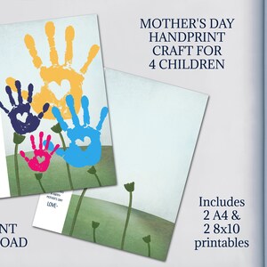 Personalized Mothers Day Gift, DIY Handprint Art Kids Craft, Printable ...