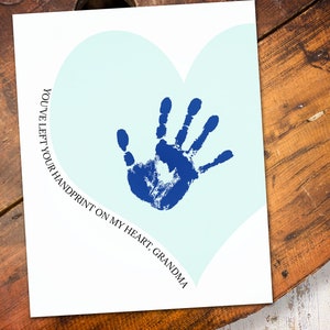 Handprint Gift From Grandchild, Grandmother Birthday Gifts, Printable ...