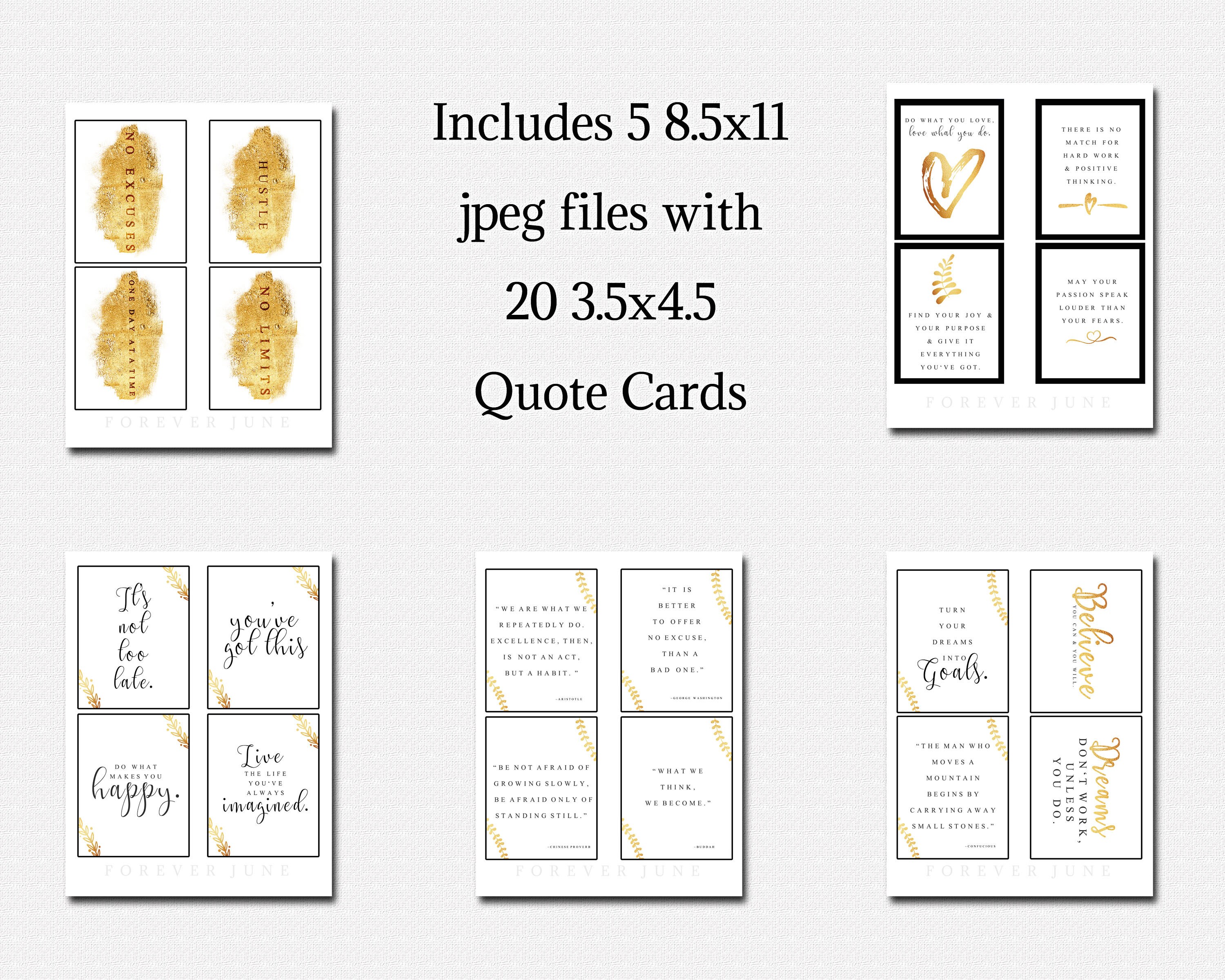 Vision Board Cards, Manifest Cards, Dream Board Instant Download, Goal ...